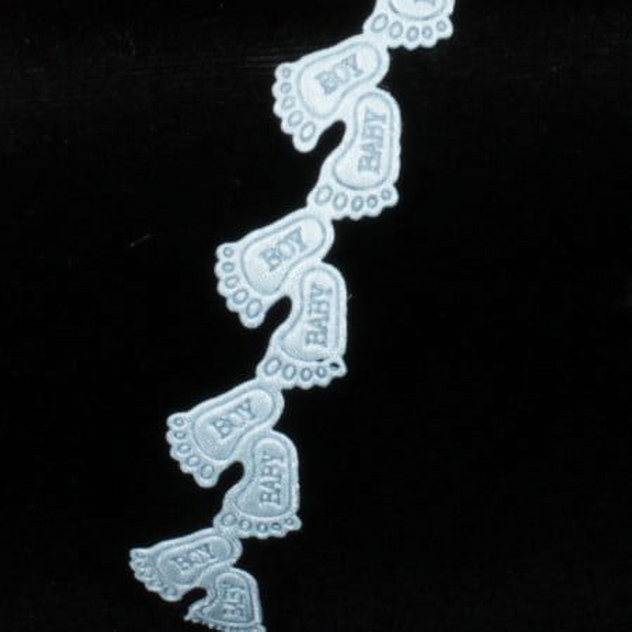 The Ribbon People Blue Baby Feet Cut Out Craft Ribbon 16mm x 50 Yards ...