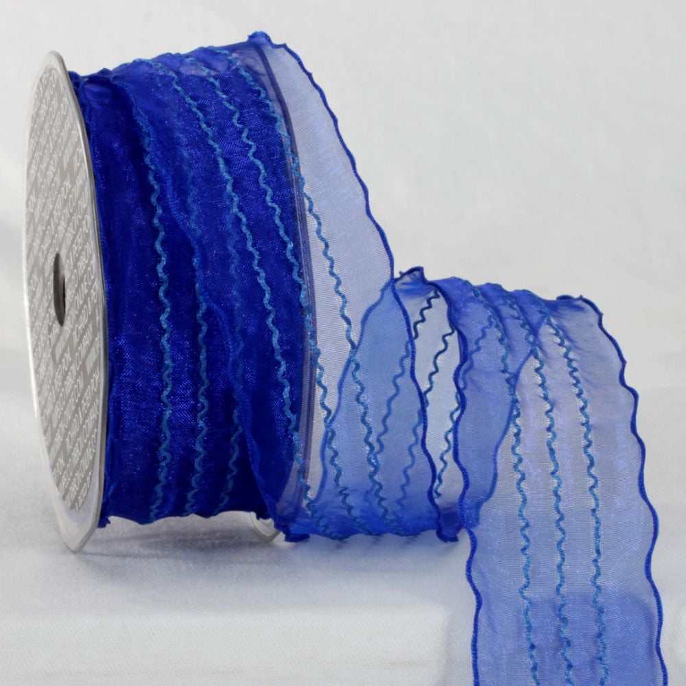 The Ribbon People Blue Contemporary Wave Craft Ribbon 1.5" x 22 Yards ...