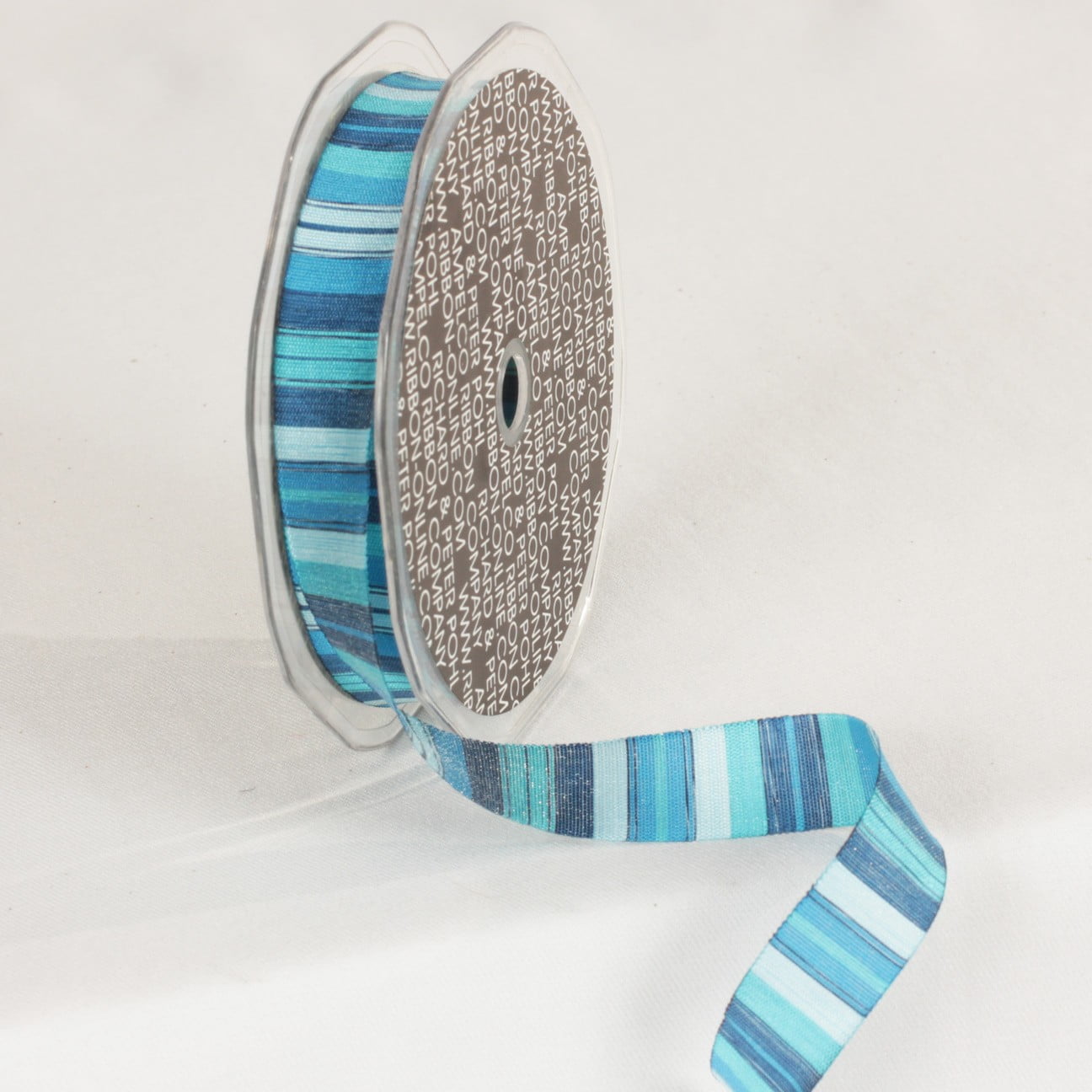 The Ribbon People Blue and White Striped Craft Ribbon 0.375" x 108 ...