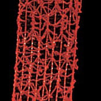 The Ribbon People Burgundy Red Open Weave Natural Wired Craft Ribbon 1. ...