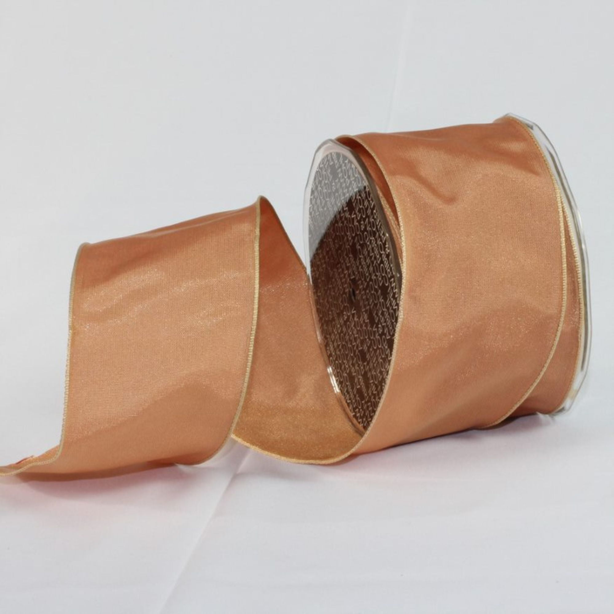The Ribbon People Camel Brown and Gold Solid Wired Craft Ribbon 2.5" x ...