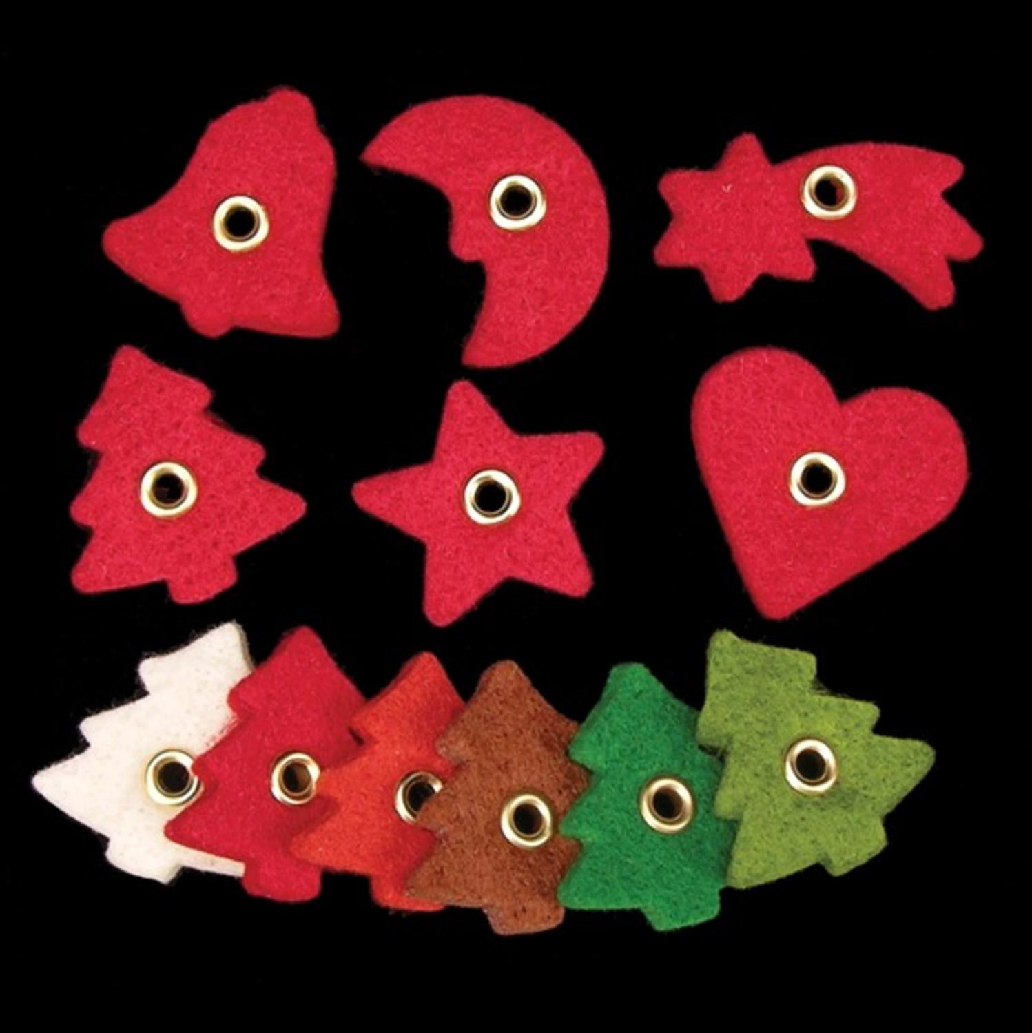 The Ribbon People Club Pack of 288 Olive Tree, Bell, Star, Moon, Heart ...