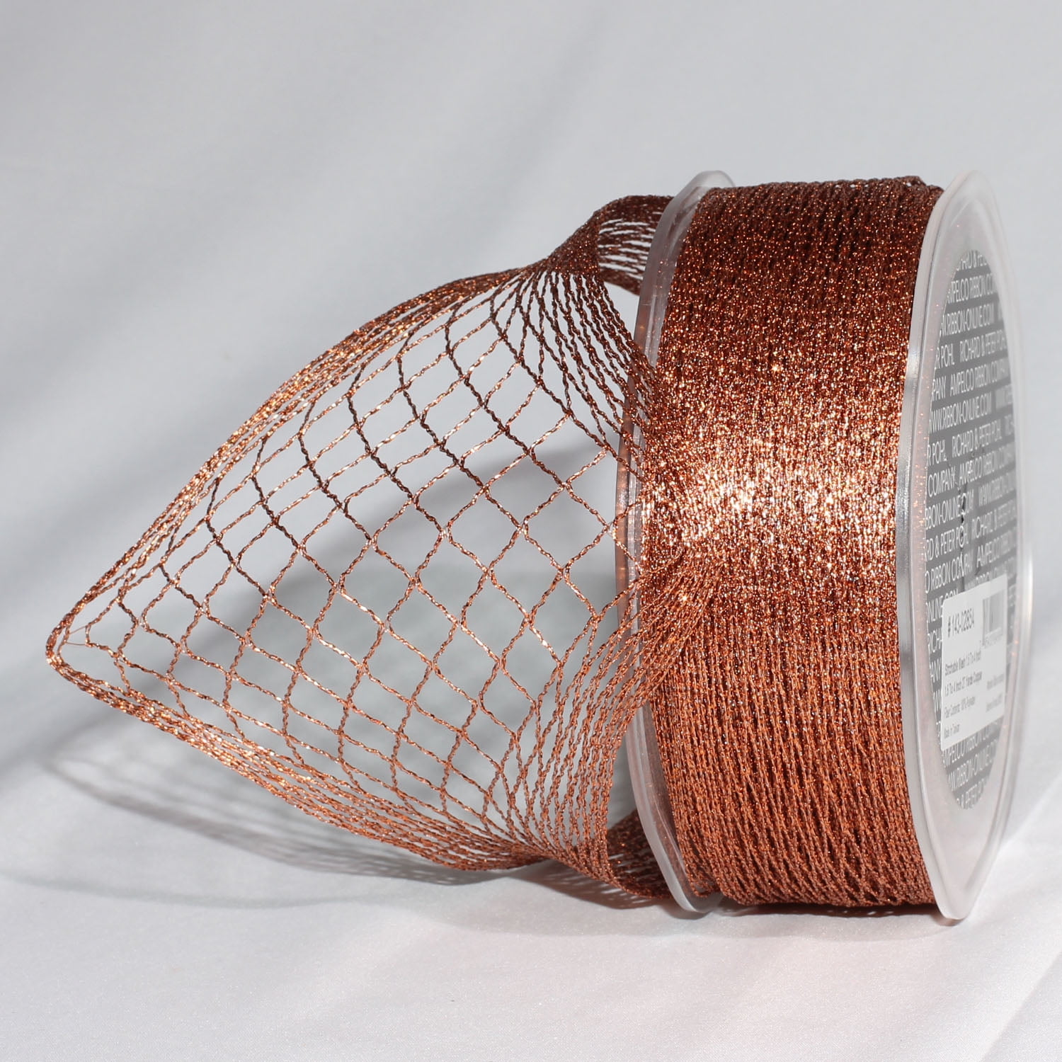 The Ribbon People Copper Stretchable Mesh Craft Ribbon 1.5" to 4" x 27 ...