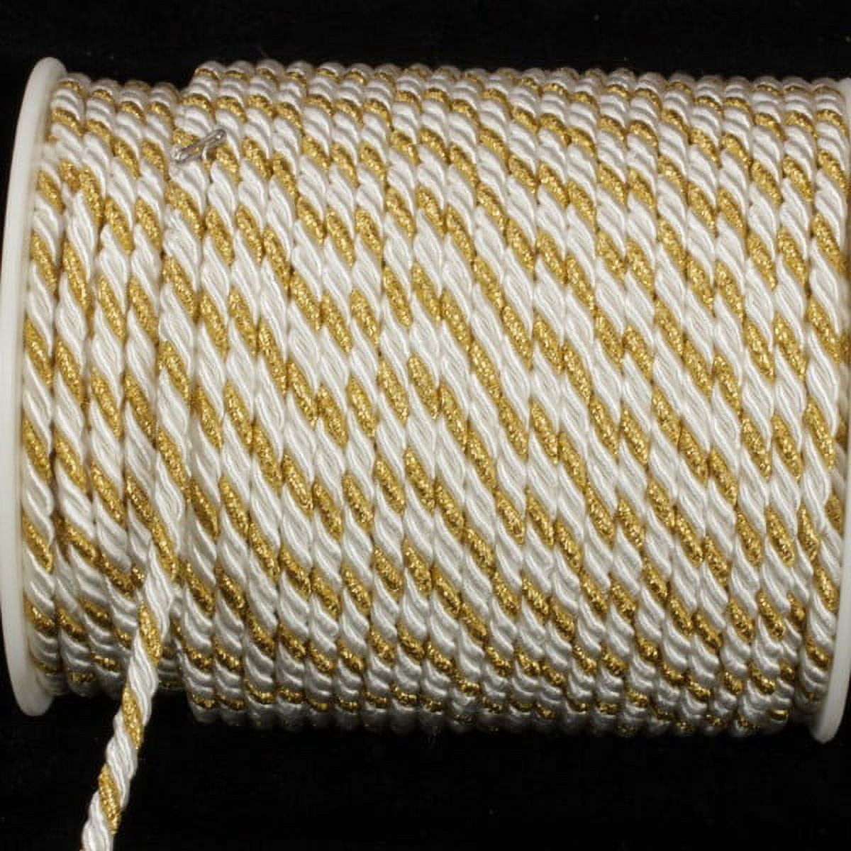 The Ribbon People Cream White and Gold Braided Cording Wired Craft ...