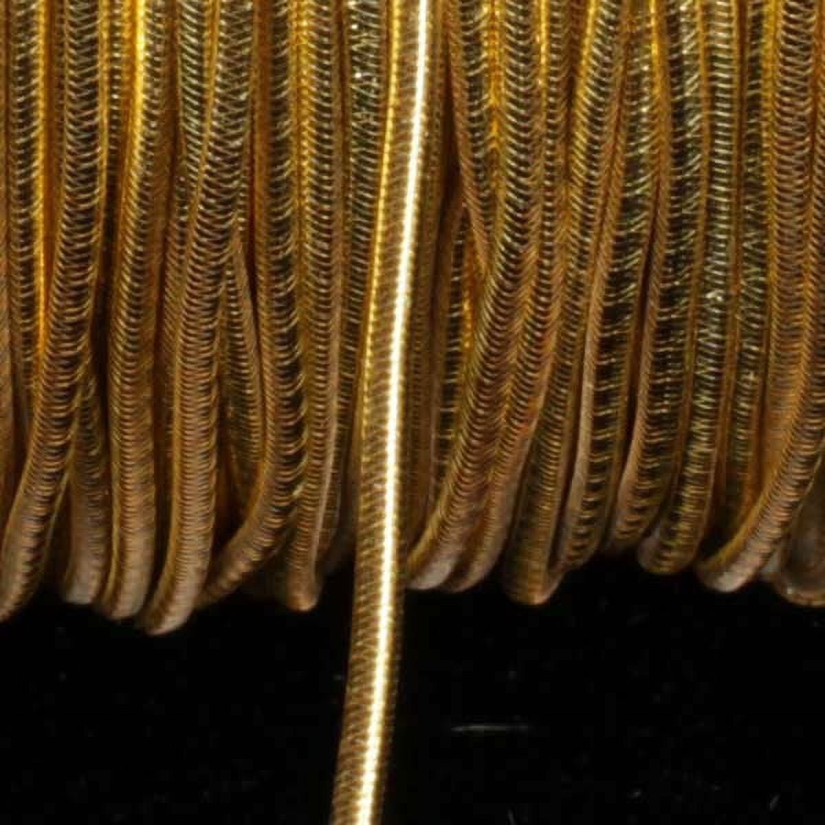 The Ribbon People Gold Braided Elastic Craft Cord 0.25" x 218 Yards ...