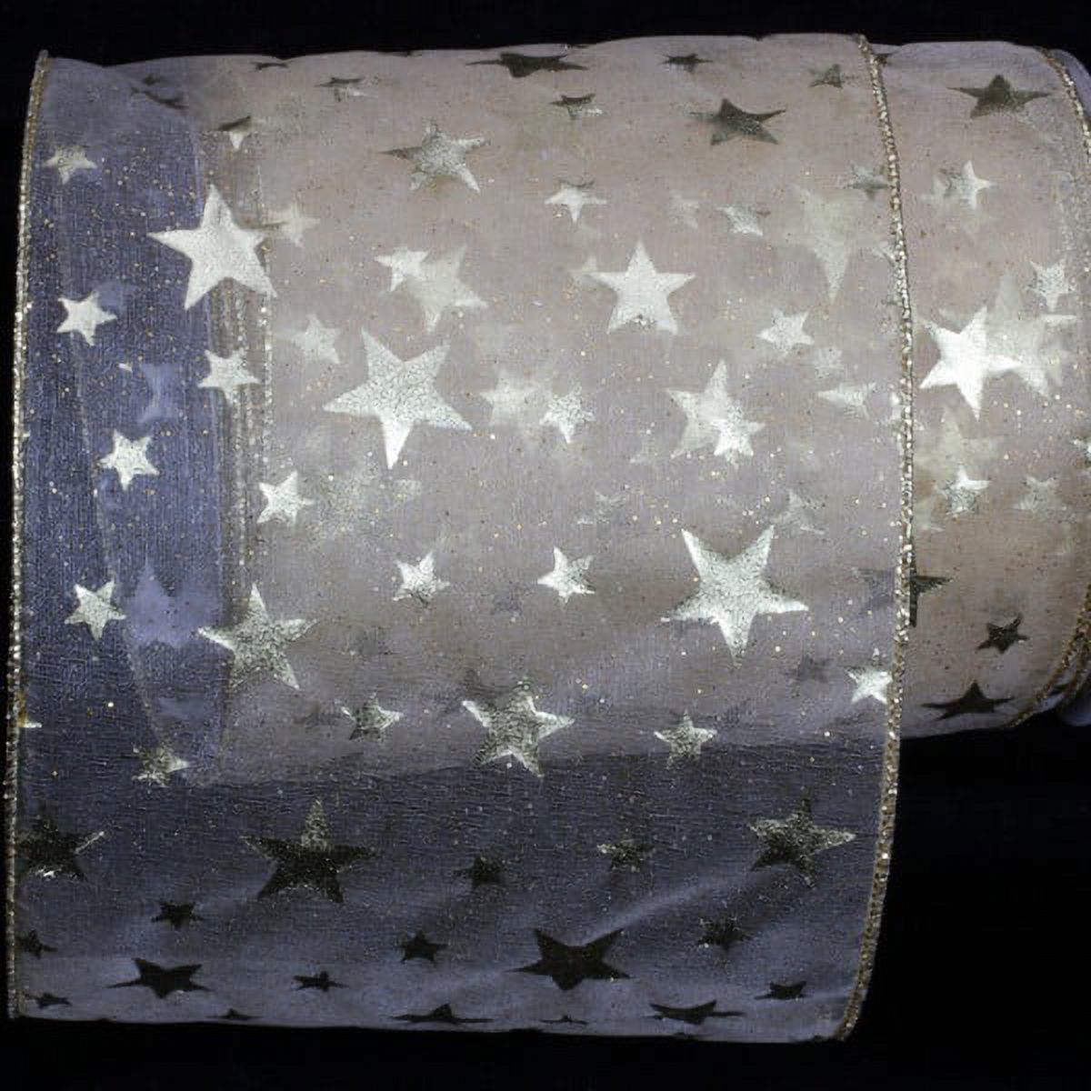 The Ribbon People Gold Sheer Milky Way Wire Edged Craft Ribbon 6" x 20 ...