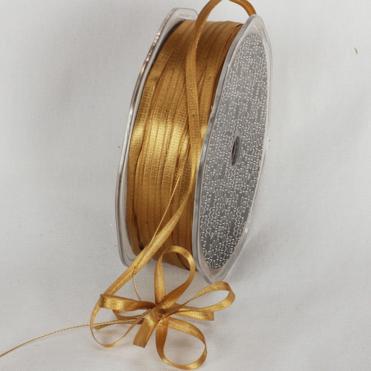 The Ribbon People Gold Woven Drawstring Edge Craft Ribbons 0.12" x 200 ...
