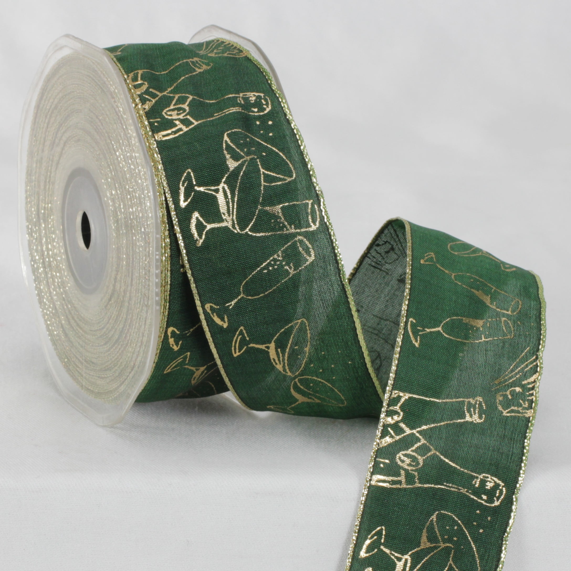 The Ribbon People Hunter Green and Gold Colored Champagne Party Woven ...