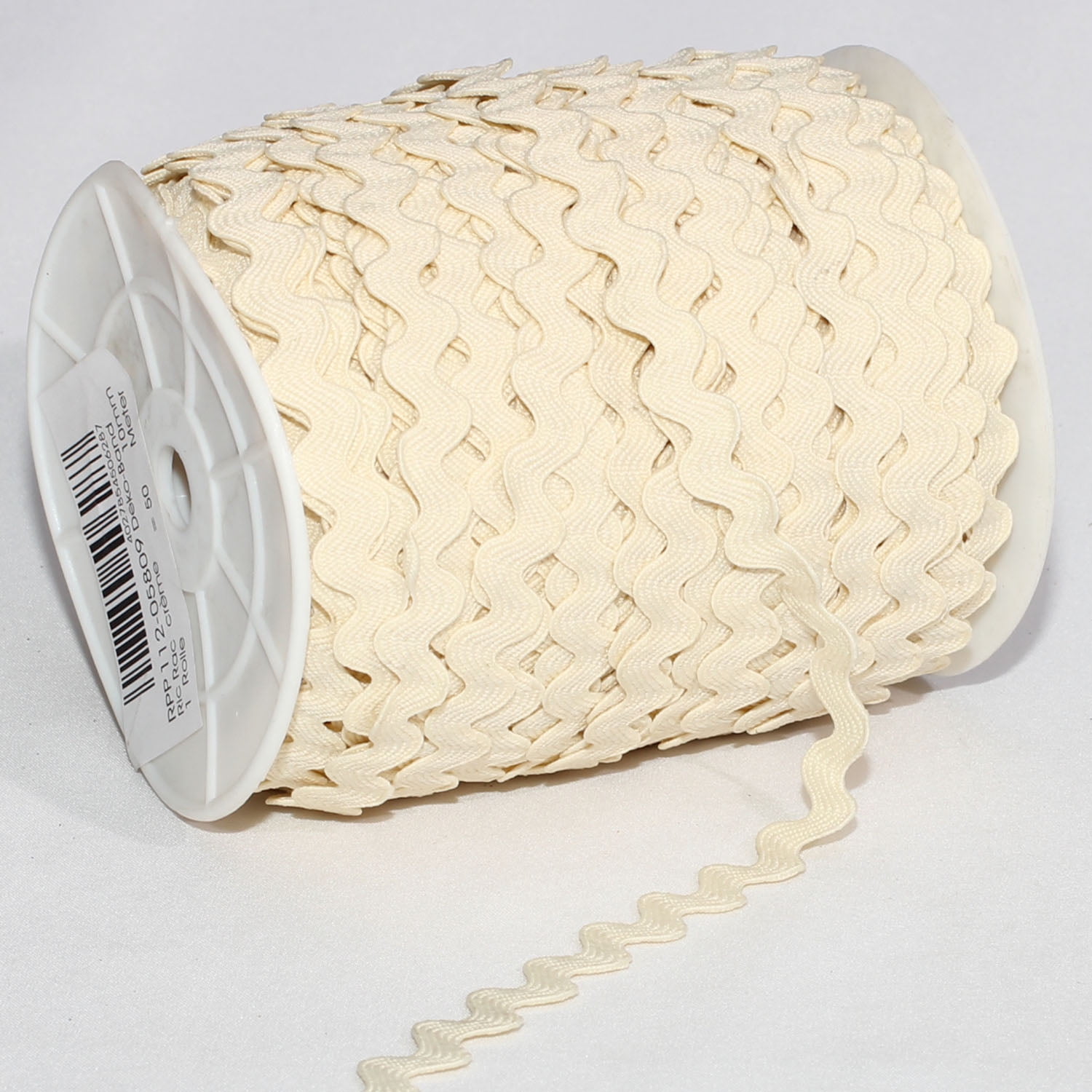 The Ribbon People Ivory Woven Edge Ric Rac Craft Ribbon 0.25" x 220 ...