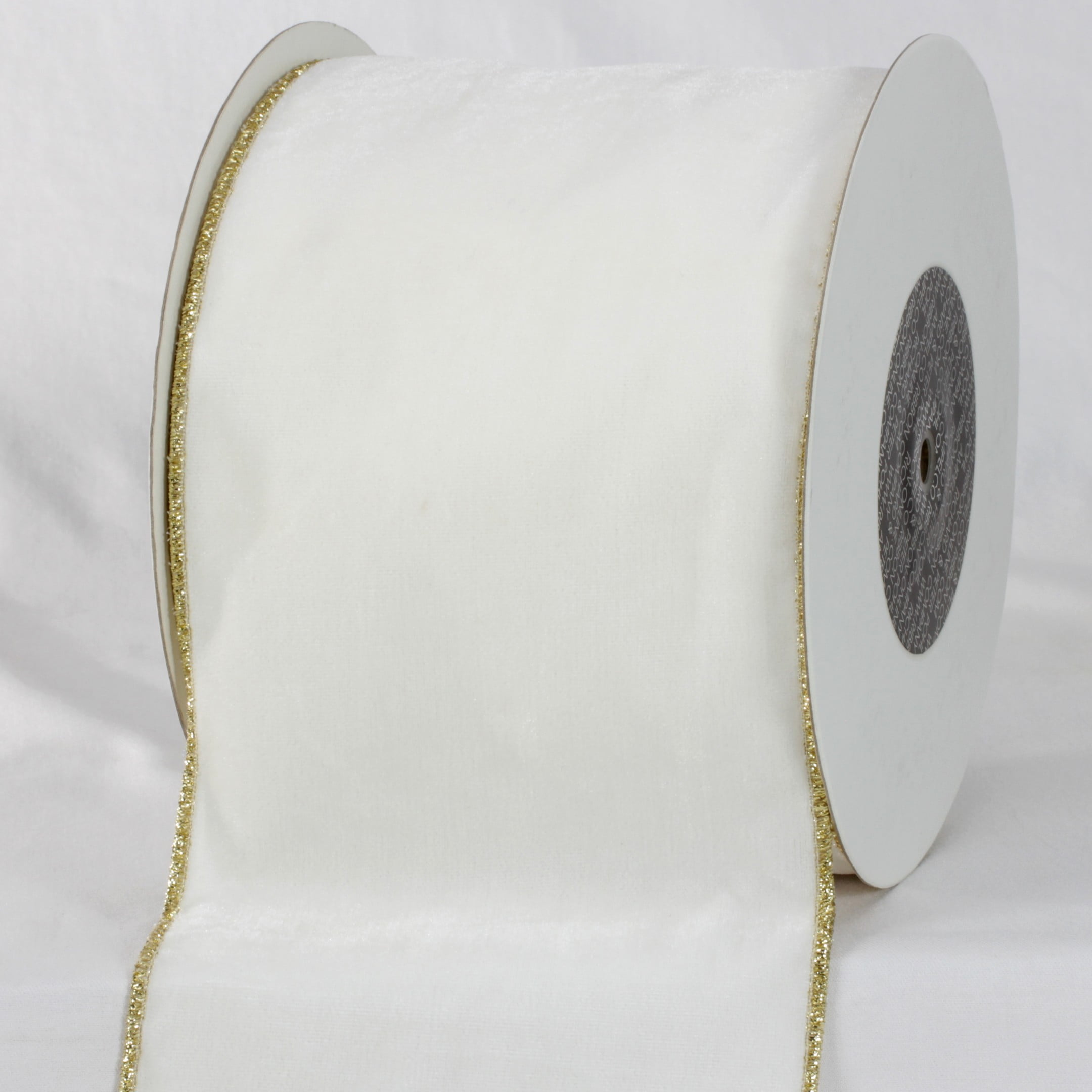 The Ribbon People Ivory Woven Edge Soft Velvet Ribbon 6" x 20 Yards ...