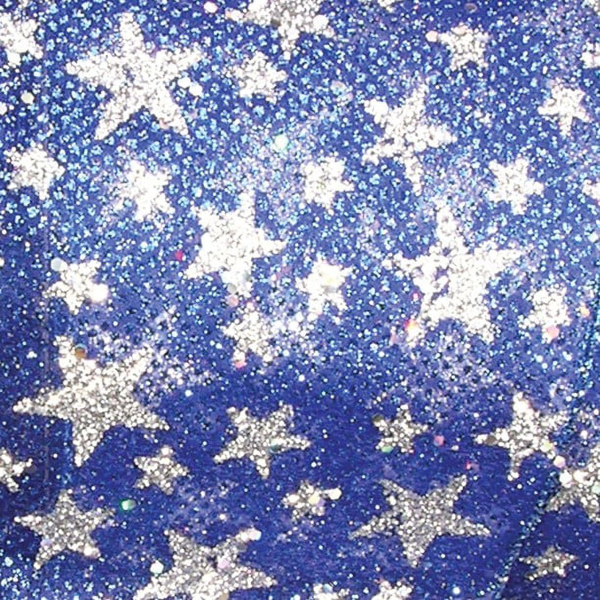 Metallic Blue and Silver Stars Wired Craft Ribbon 2.5" x 20 Yards ...