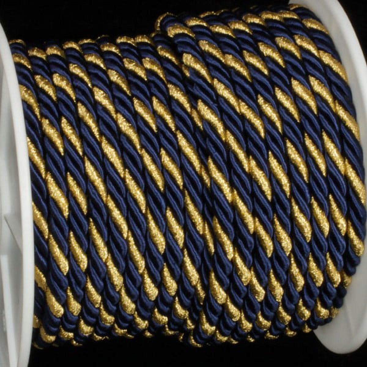 The Ribbon People Navy Blue with Gold Braided Cording Wired Craft ...