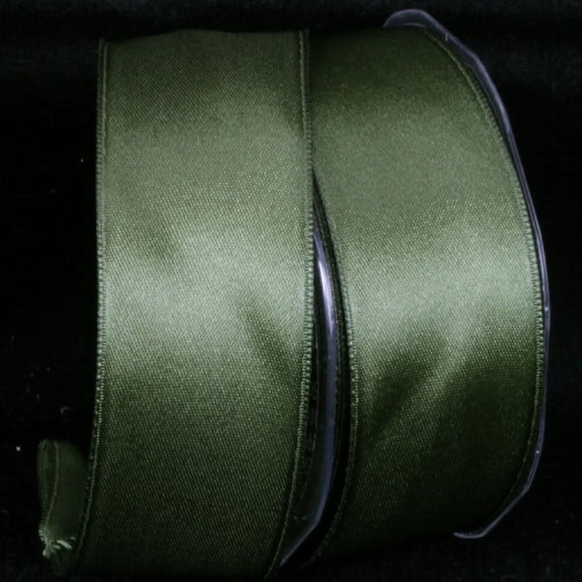 The Ribbon People Olive Green Double Face Wired Craft Ribbon 1.5" x 44 ...