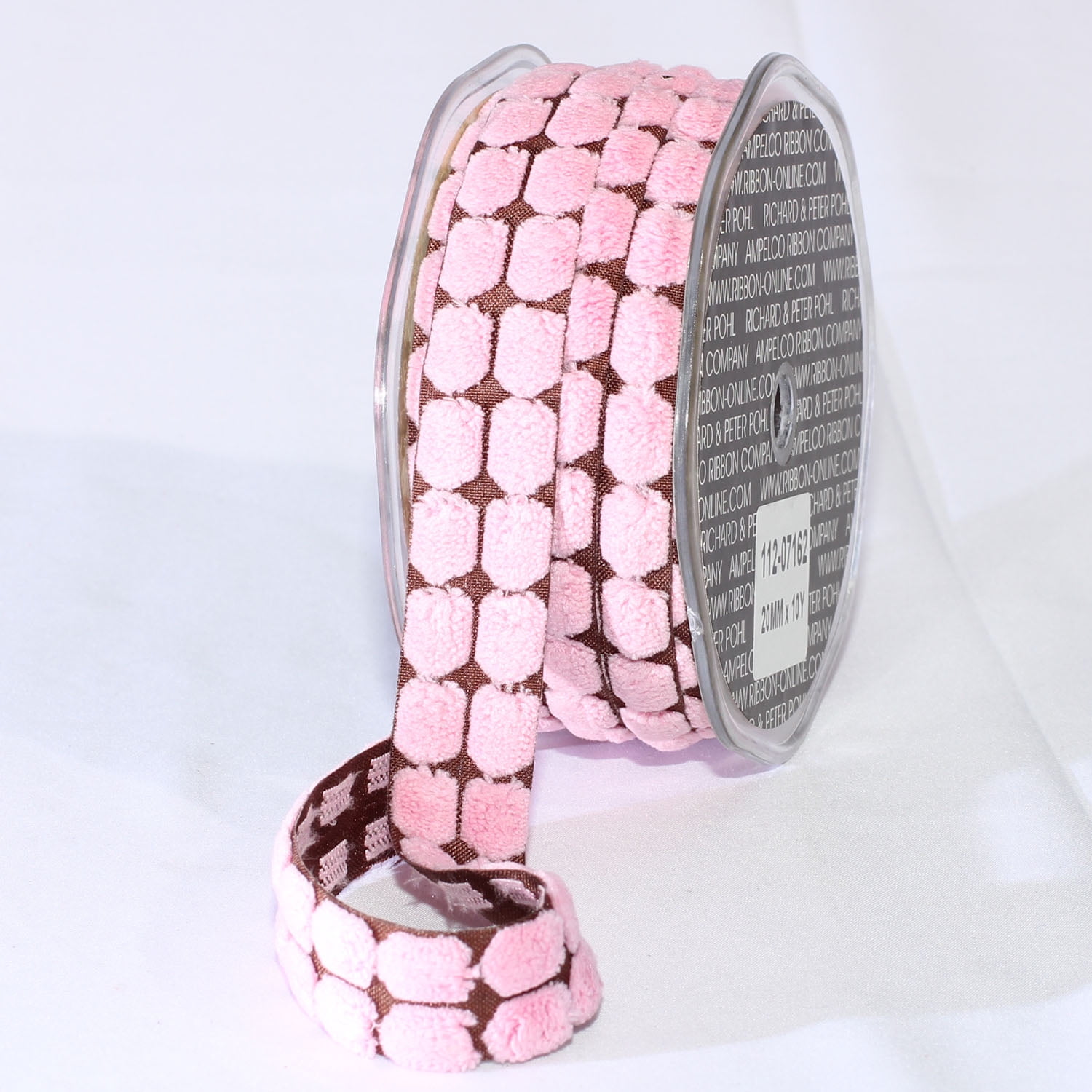 The Ribbon People Pink Blocks Woven Edge Craft Ribbon 0.75" x 40 Yards ...