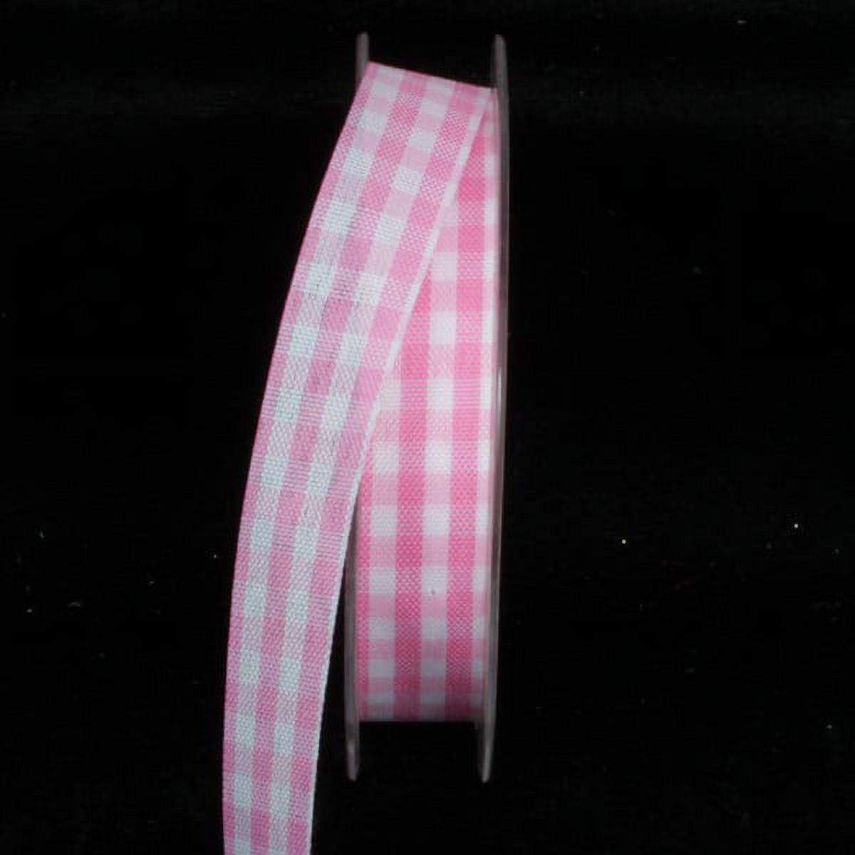 The Ribbon People Pink and White Gingham Cut Edge Ribbon 0.5" x 198 ...