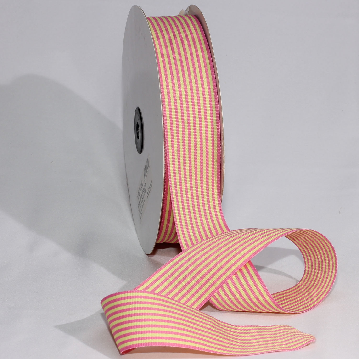 The Ribbon People Pink and Yellow Striped Grosgrain Craft Ribbon 1.5" X ...