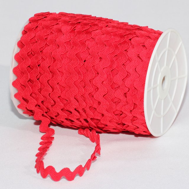 The Ribbon People Red Woven Edge Ric Rac Christmas Craft Ribbon 0.25" x ...