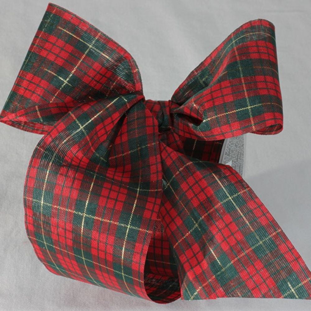 The Ribbon People Red and Green Mc Kenzie Tartan Craft Ribbon 2.75" x ...