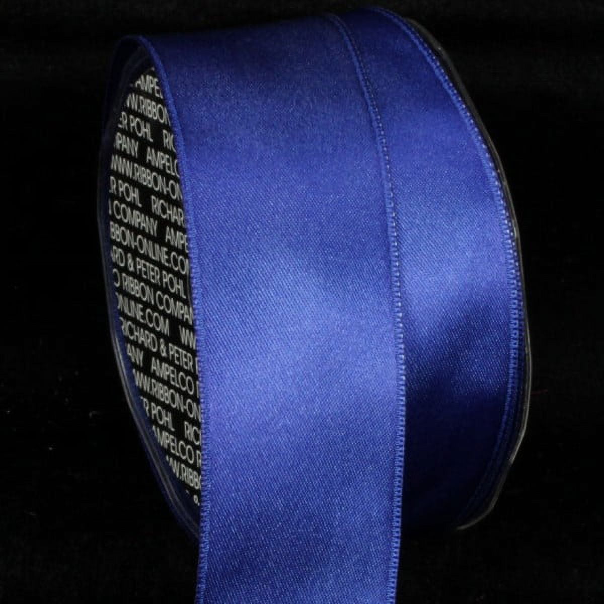 The Ribbon People Royal Blue Double Face Wired Craft Ribbon 1.5" x 44 ...