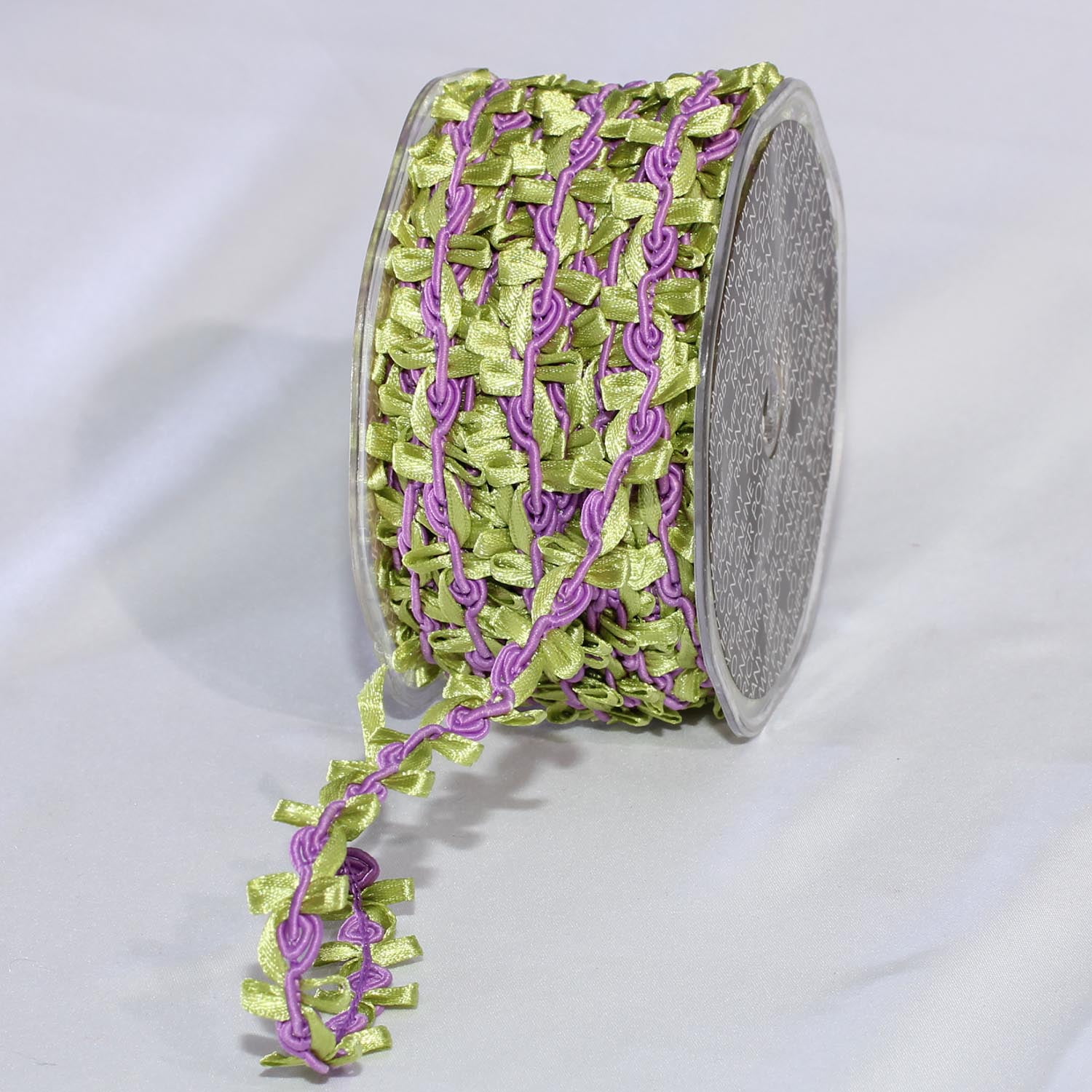 Set of 2 Purple and Green Rococo Trim Craft Ribbon 0.625" x 54 Yards ...