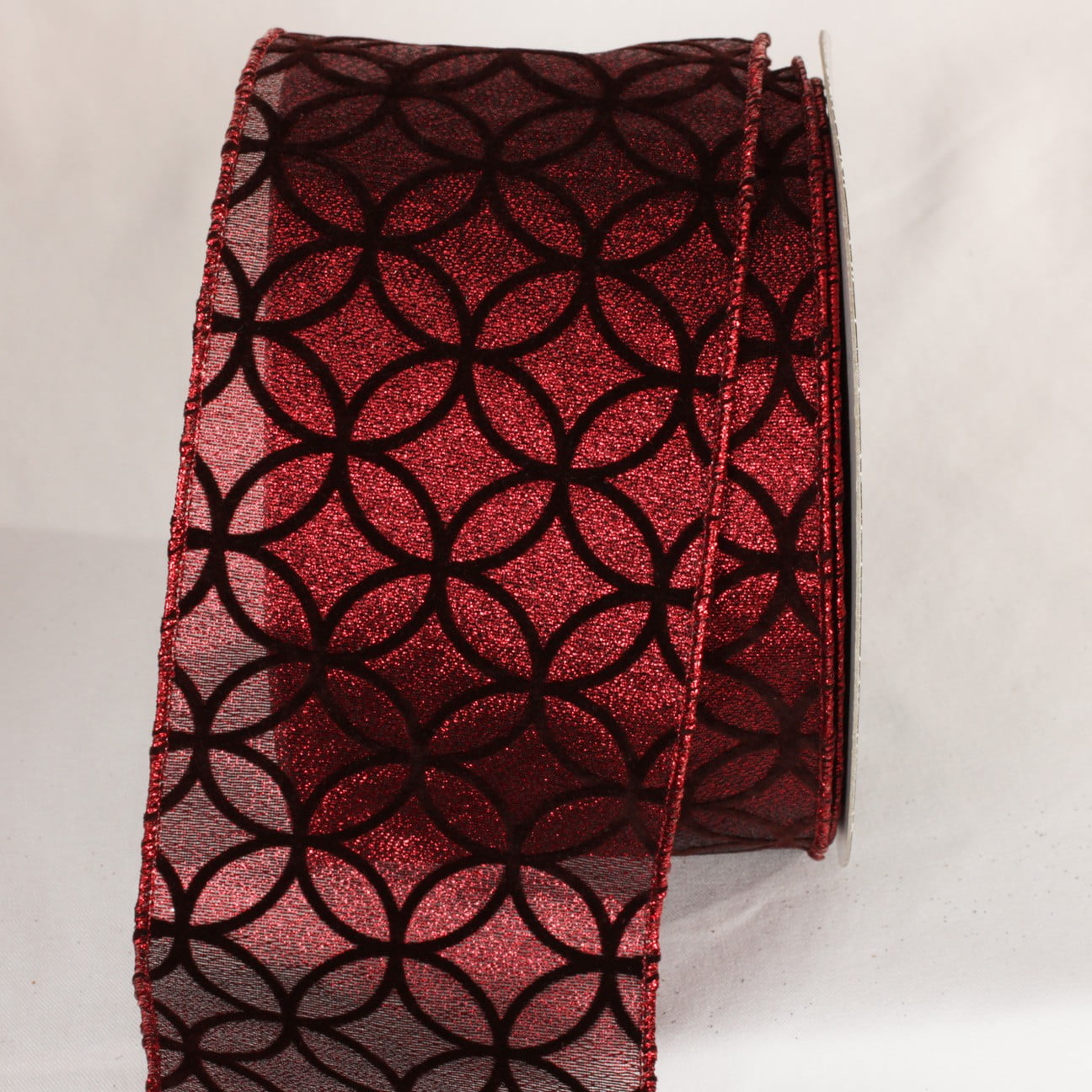 The Ribbon People Sheer Black and Red Wired Craft Ribbon 4" x 20 Yards ...