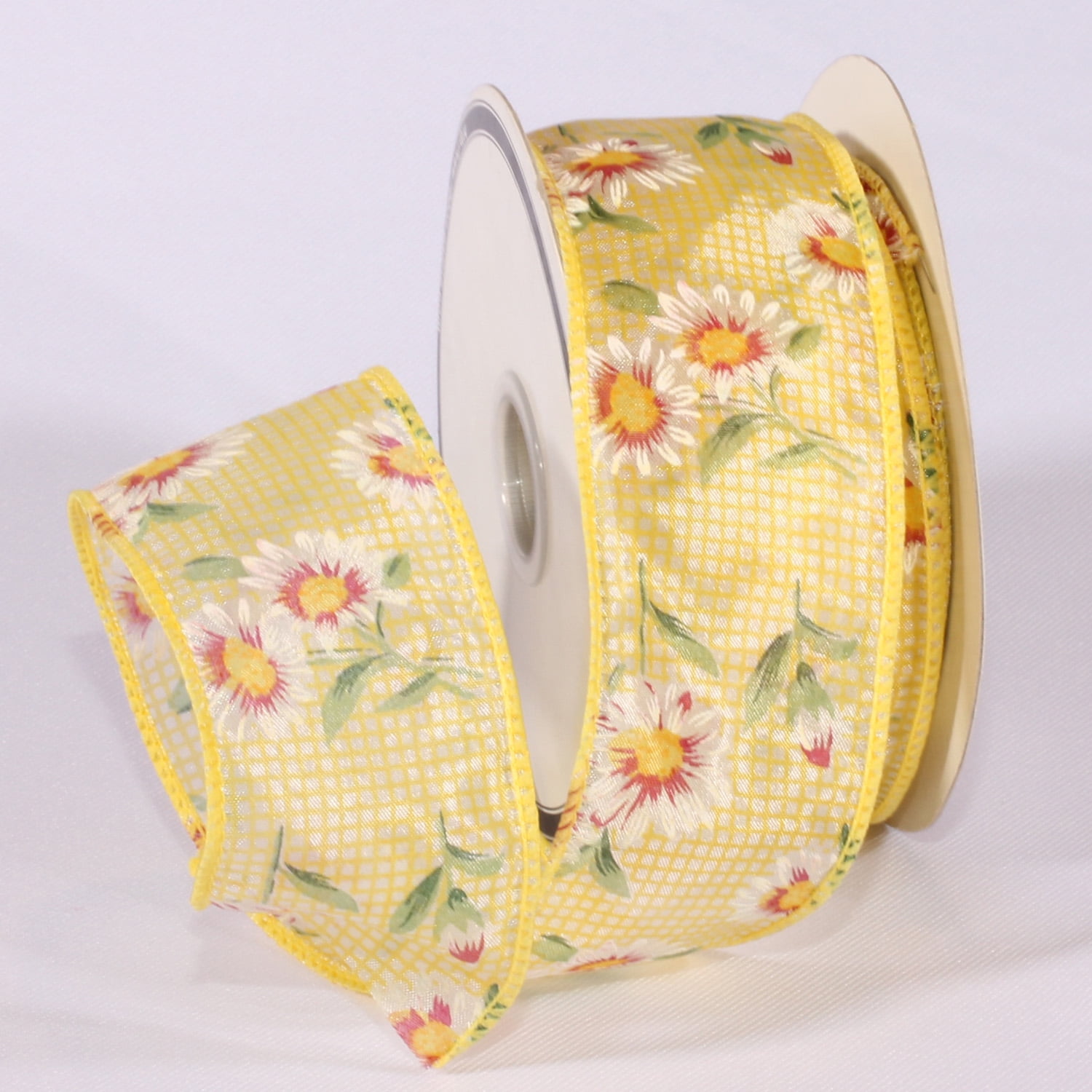 The Ribbon People Sheer Soft Yellow Fresh Summer Flowers Wired Craft ...
