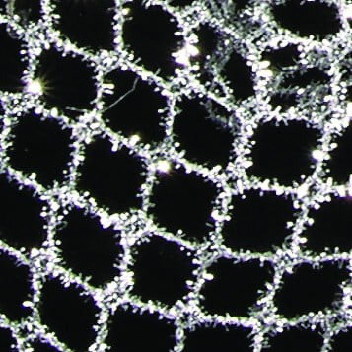 The Ribbon People Silver Fuzzy Stretchable Mesh Wired Craft Ribbon 2.5 ...