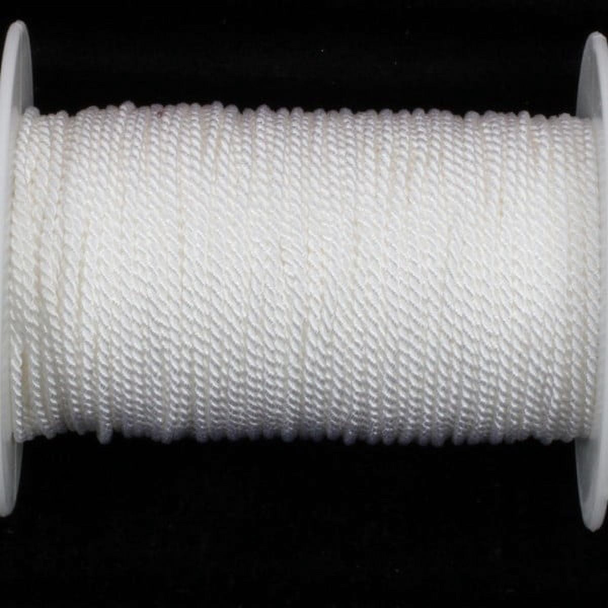 The Ribbon People White Braided Cording Craft Ribbon 0.1" x 220 Yards ...