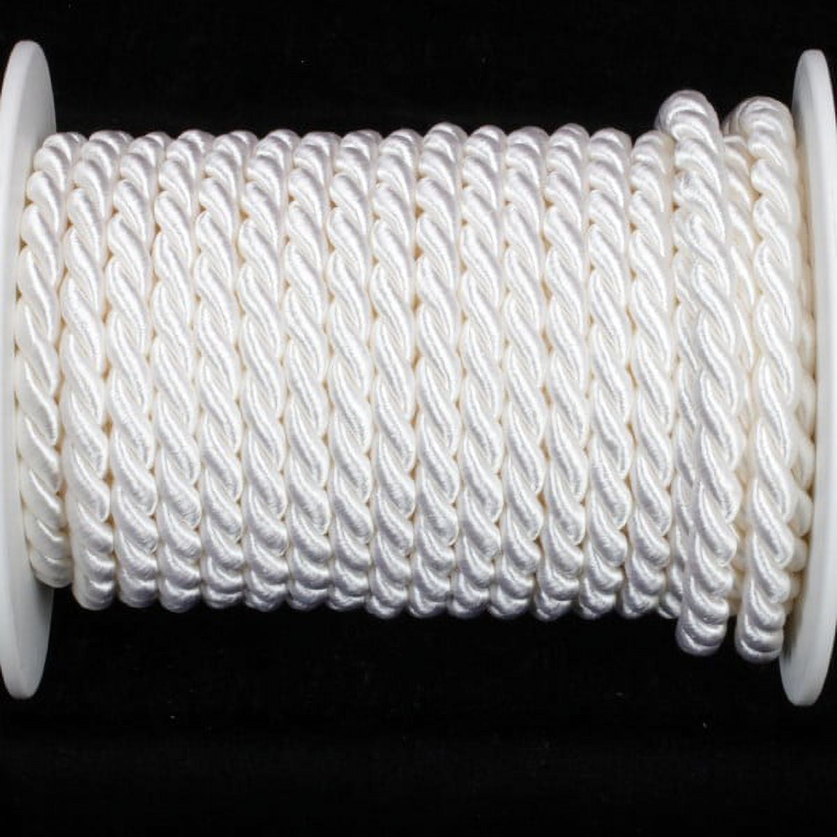 The Ribbon People White Braided Cording Wired Craft Ribbon 0.25" x 17 ...
