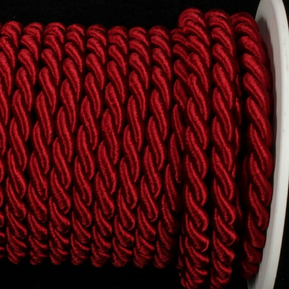 The Ribbon People Wine Red Braided Cording Wired Craft Ribbon 0.25" x ...