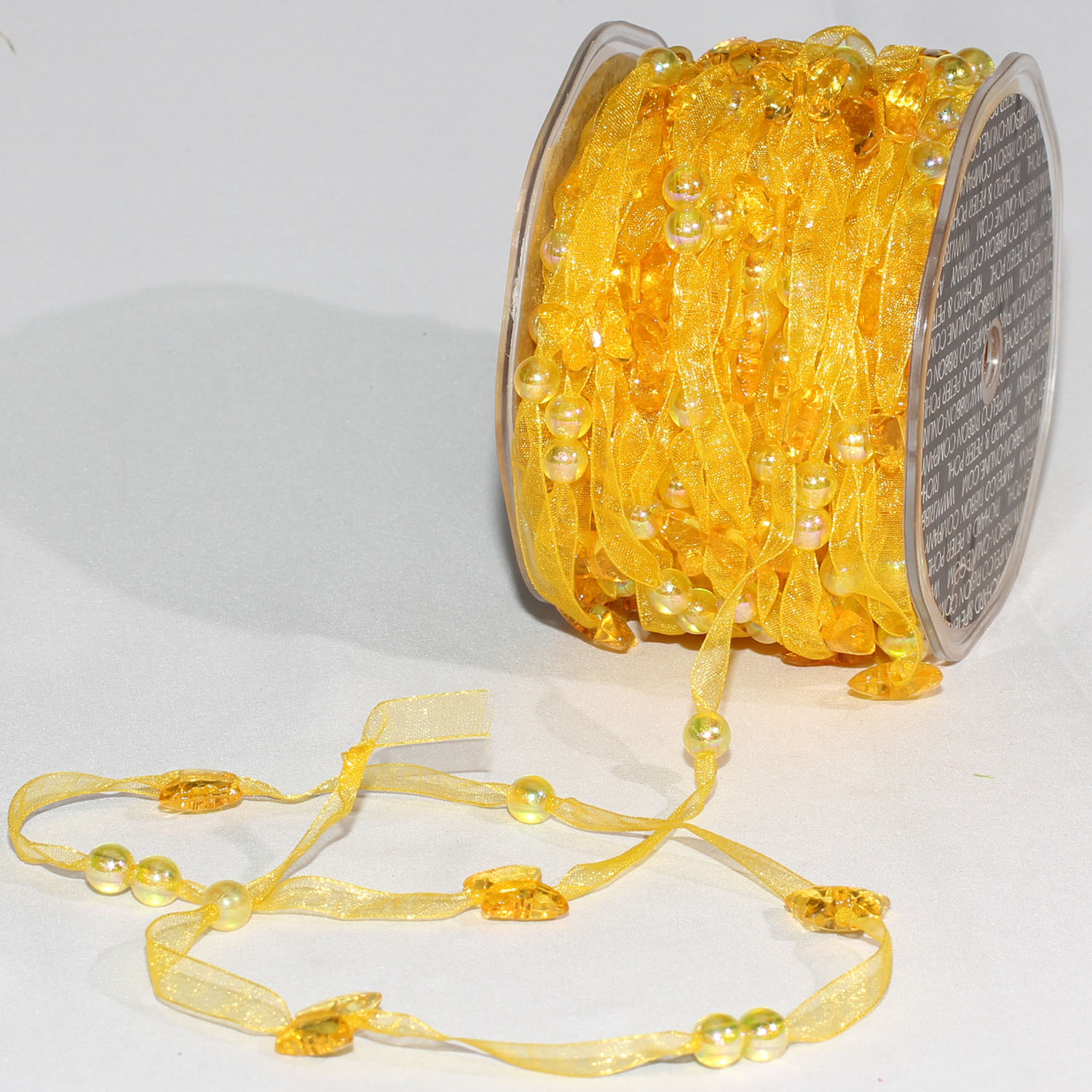 The Ribbon People Yellow Narrow Organdy with Butterfly Tulle Craft ...