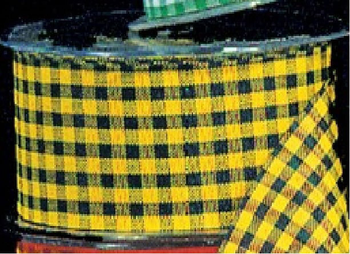 The Ribbon People Yellow and Black Gingham Cut Edge Ribbon 1" x 132 ...