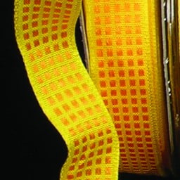 The Ribbon People Yellow and Orange Small Squares Wired Craft Ribbon 0. ...