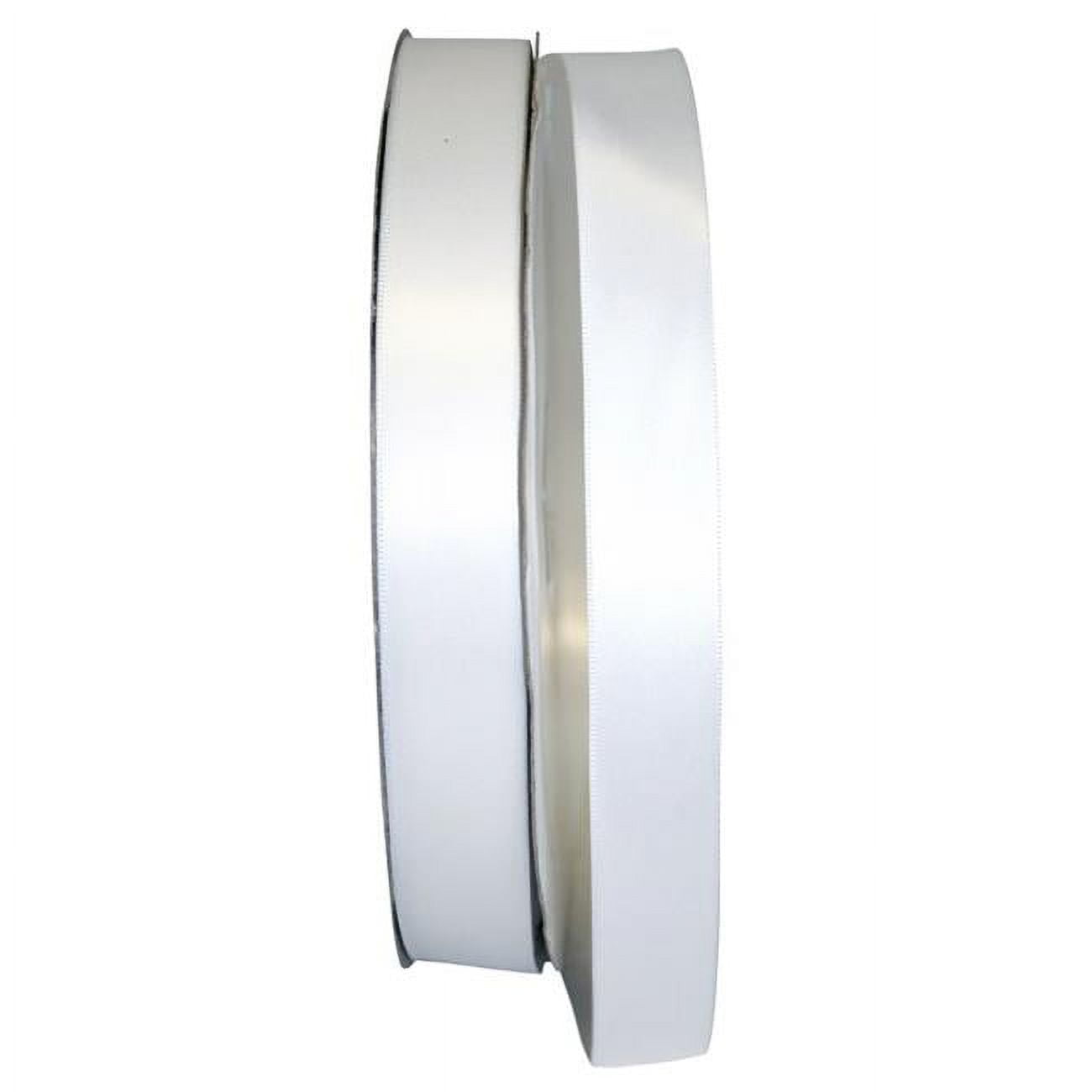 The Ribbon Roll - T4950-030-05C, Double Face Satin - Dfs Ribbon, White ...