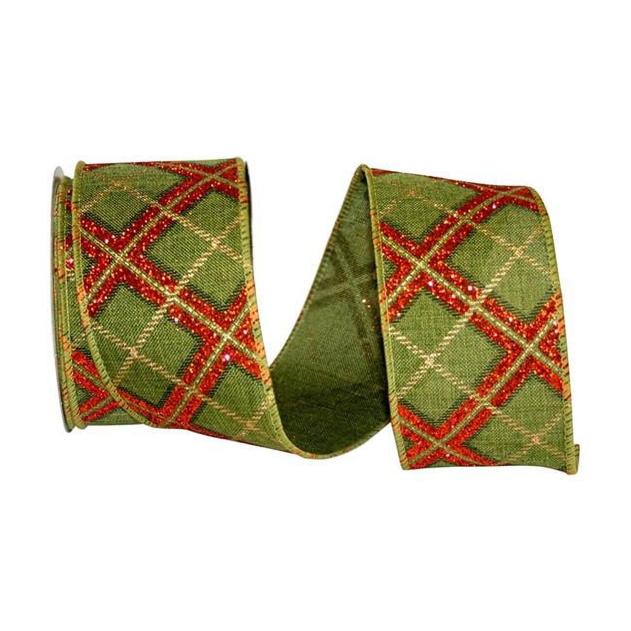 The Ribbon Roll - T93021W-044-40F, Sunset Glitter Lattice Wired Edge ...