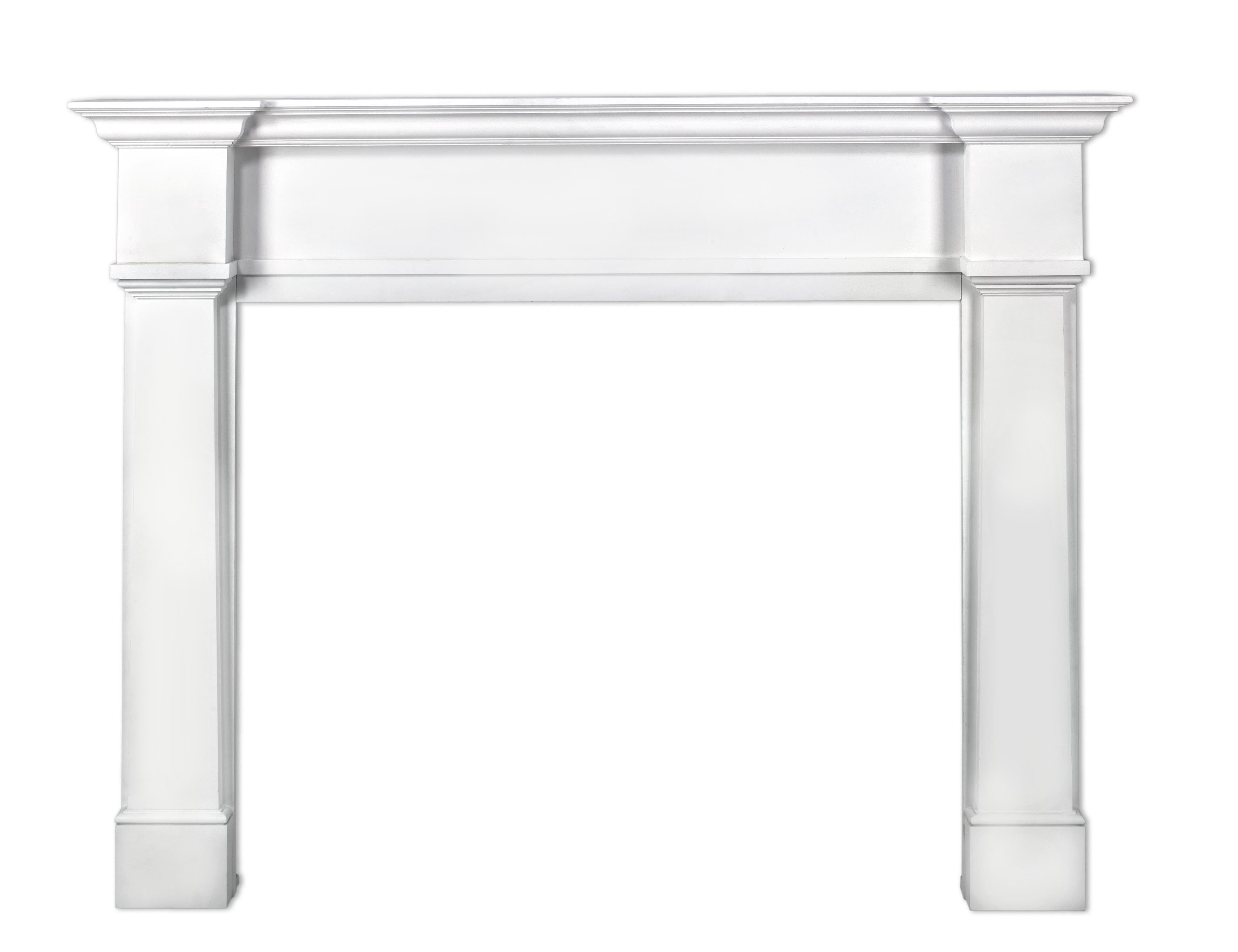 The Richmond 48" Fireplace Mantel MDF White Paint - Walmart.com