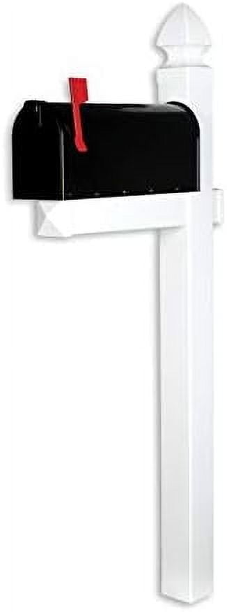 The Richmond Vinyl/PVC Mailbox Post No Dig System - White (Includes ...