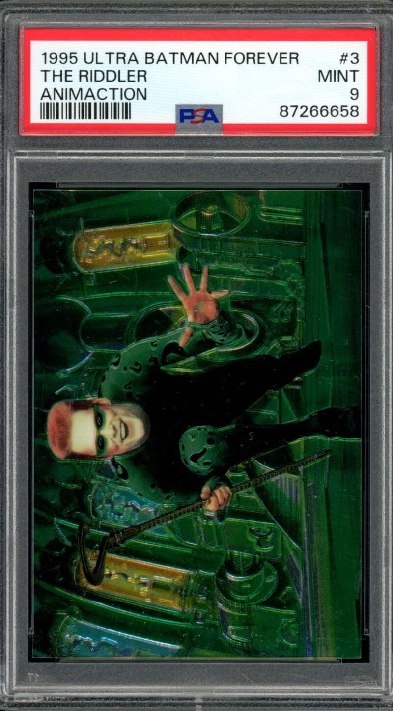The Riddler Card 1995 Ultra Batman Forever Animaction #3 PSA 9 ...
