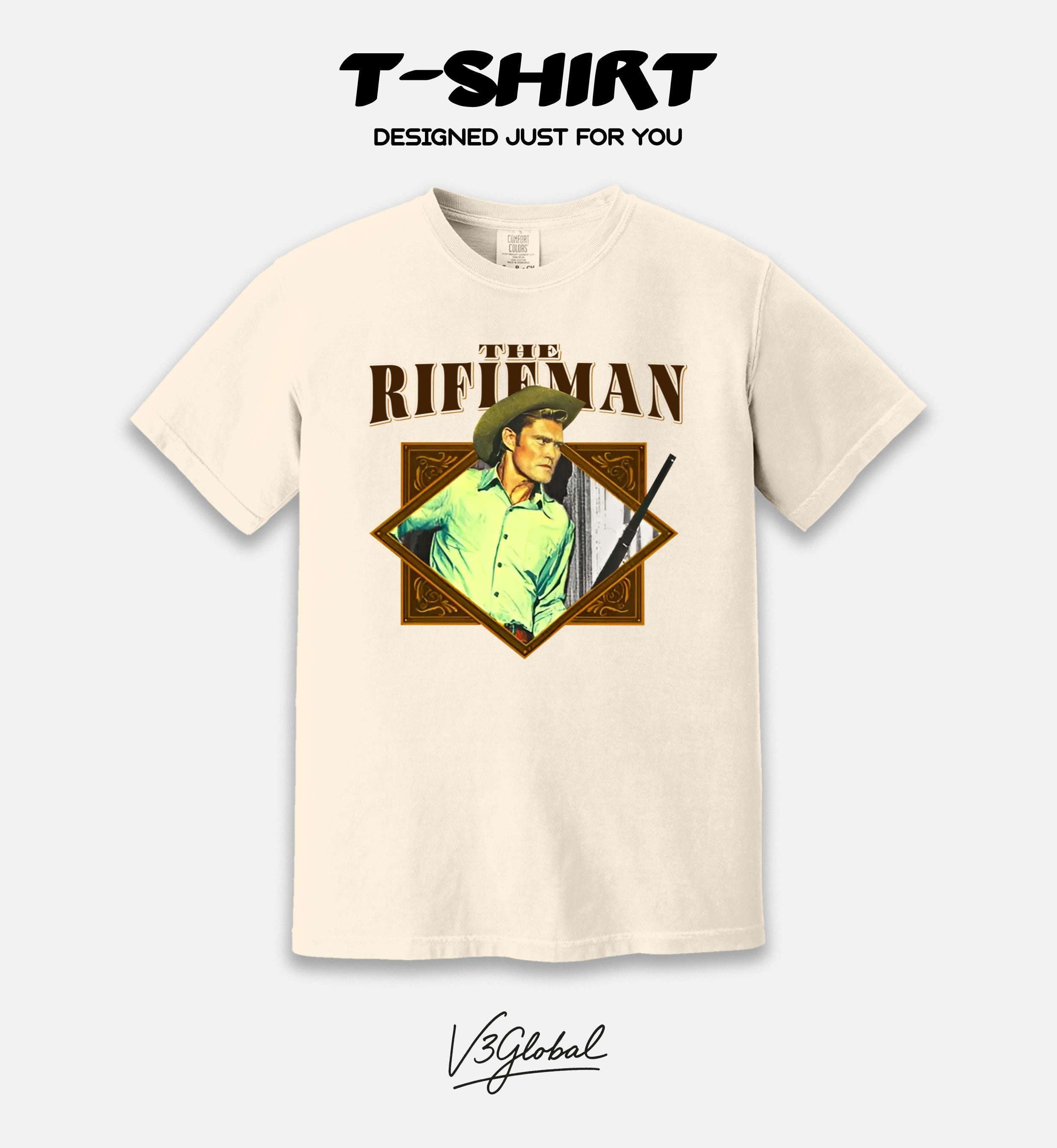 The Rifleman Western TV Show Chuck Connors Classic Star Comfort Color T ...