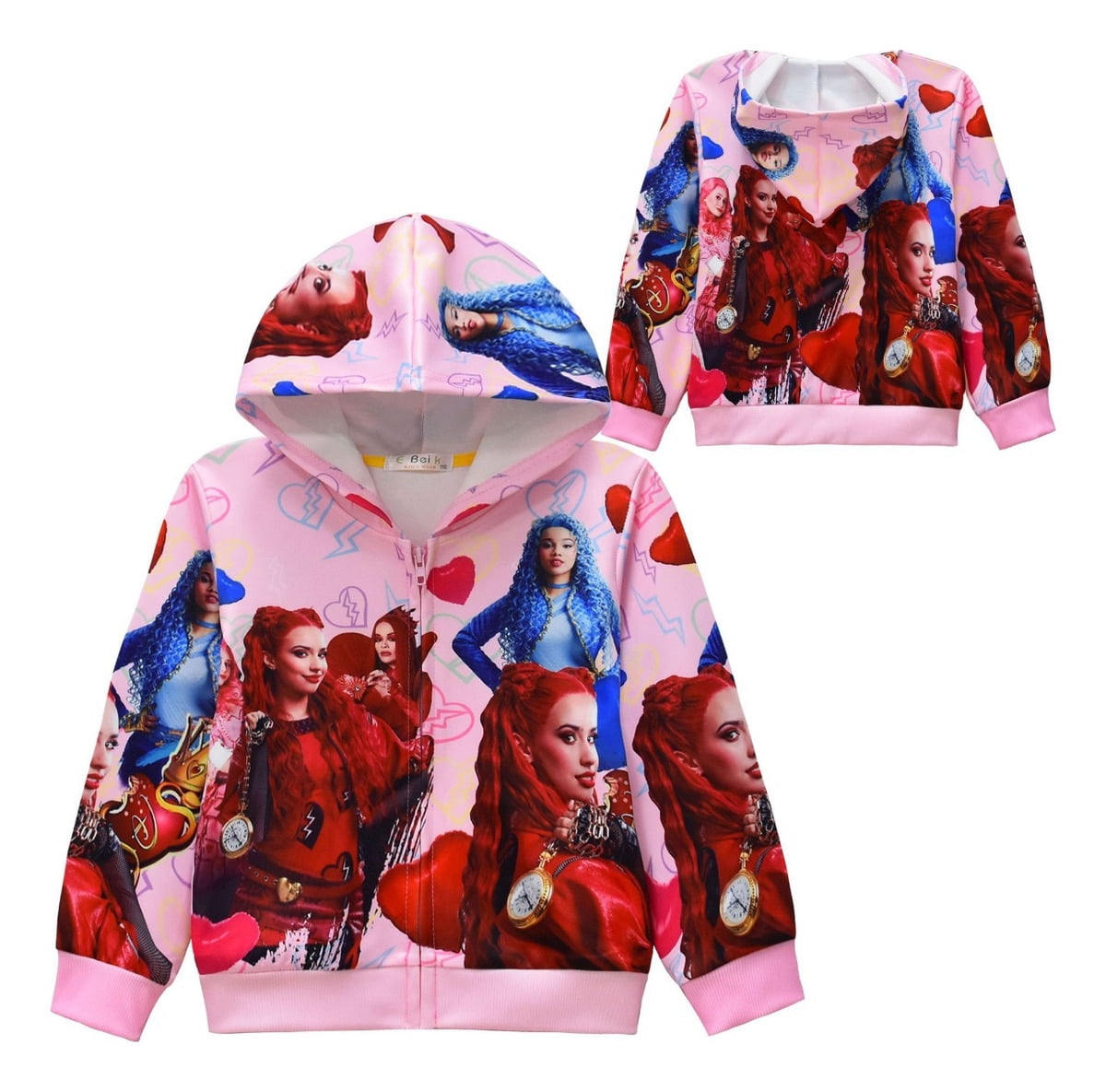 The Rise of Red Descendants 4 Hoodie for Kids - Boys and Girls Zip Up ...