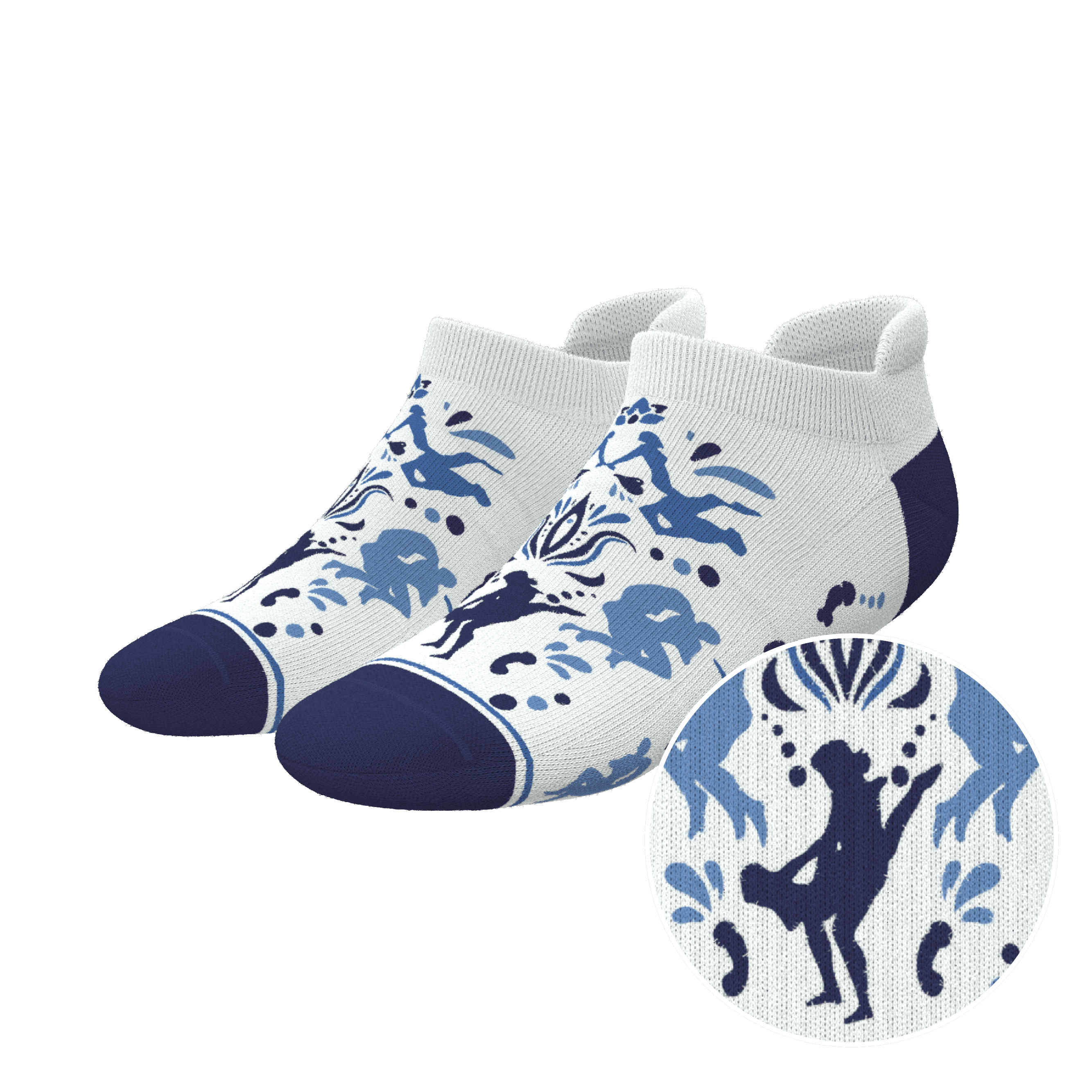 The Risqué Rorschach - Shinesty Naughty Blue Willow Heel Hammock Ankle ...