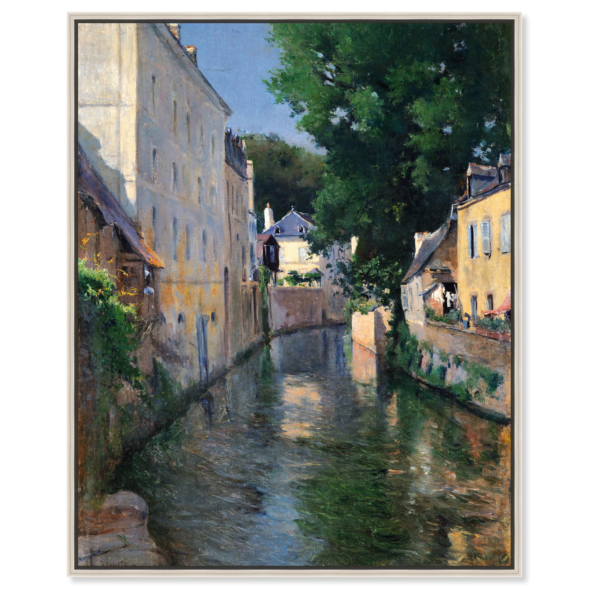 The River Isole Canvas Classic Paintings by Art Remedy, Silver Frame ...