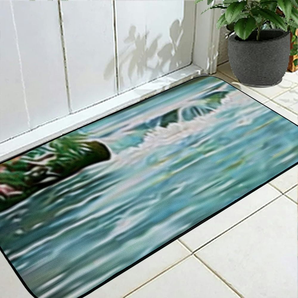The River is My Happy Place Decorative Doormat,Funny River Floor Mats ...