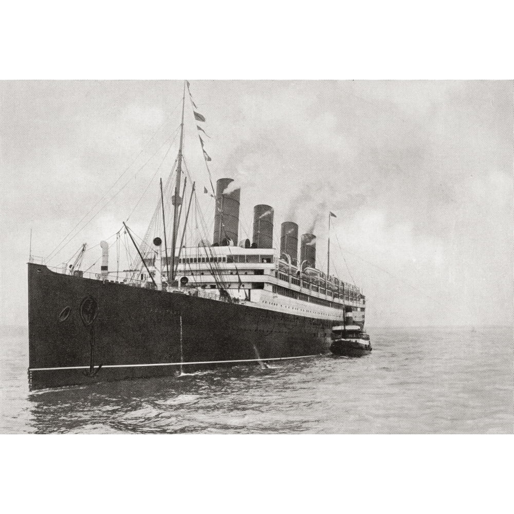The Rms Aquitania Of The Cunard Line. From The Year 1914 Illustrated ...