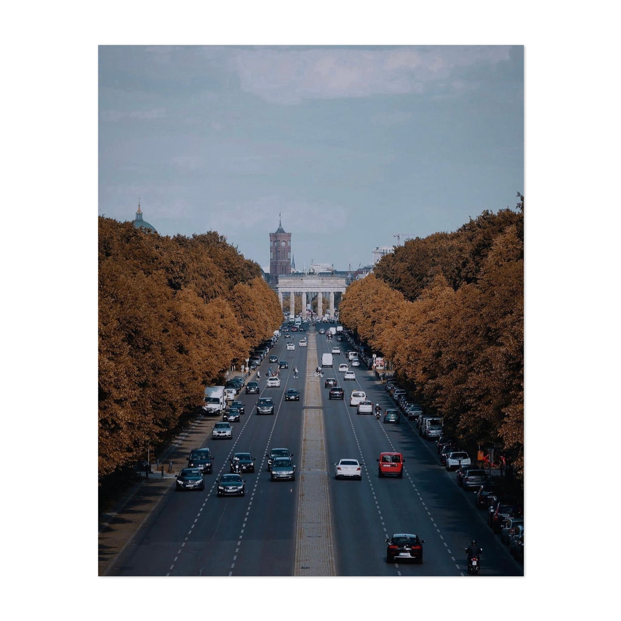 The Road to Brandenburg Gate - Berlin,Germany,Photography Unframed Wall ...