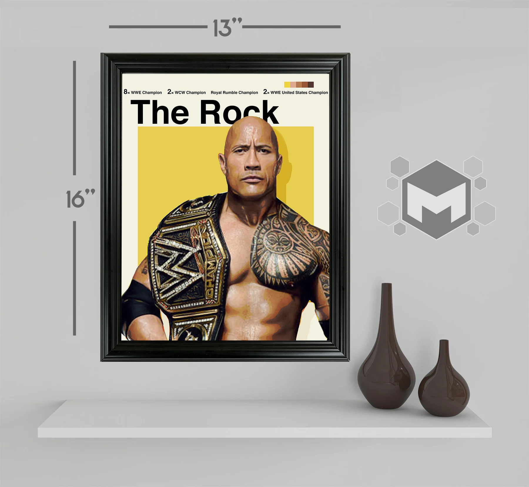 The Rock Framed Sports Art Photo by Thomas Maxwell - Walmart.com