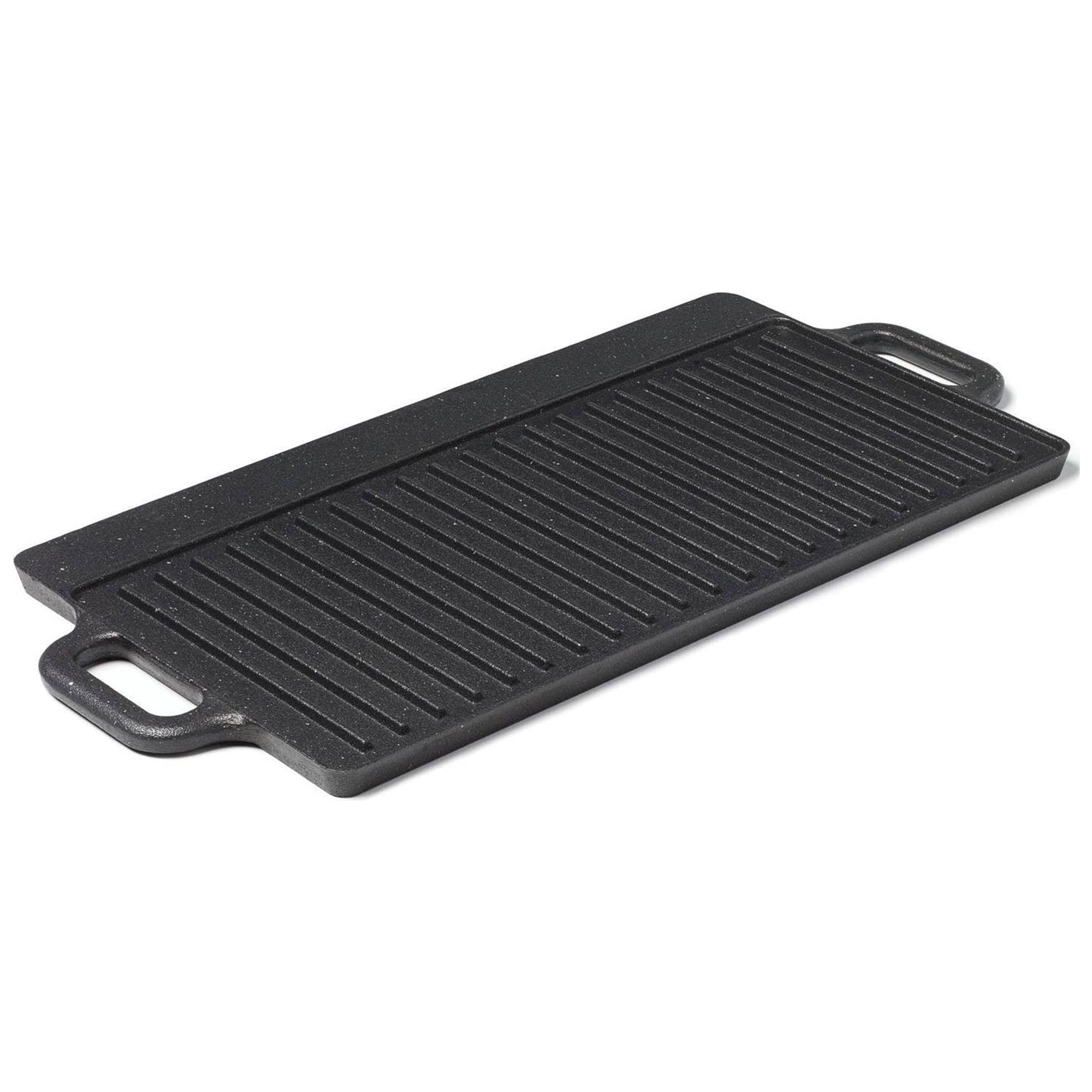 The Rock by Traditional Cast Iron Reversible Grill/Griddle Black ...