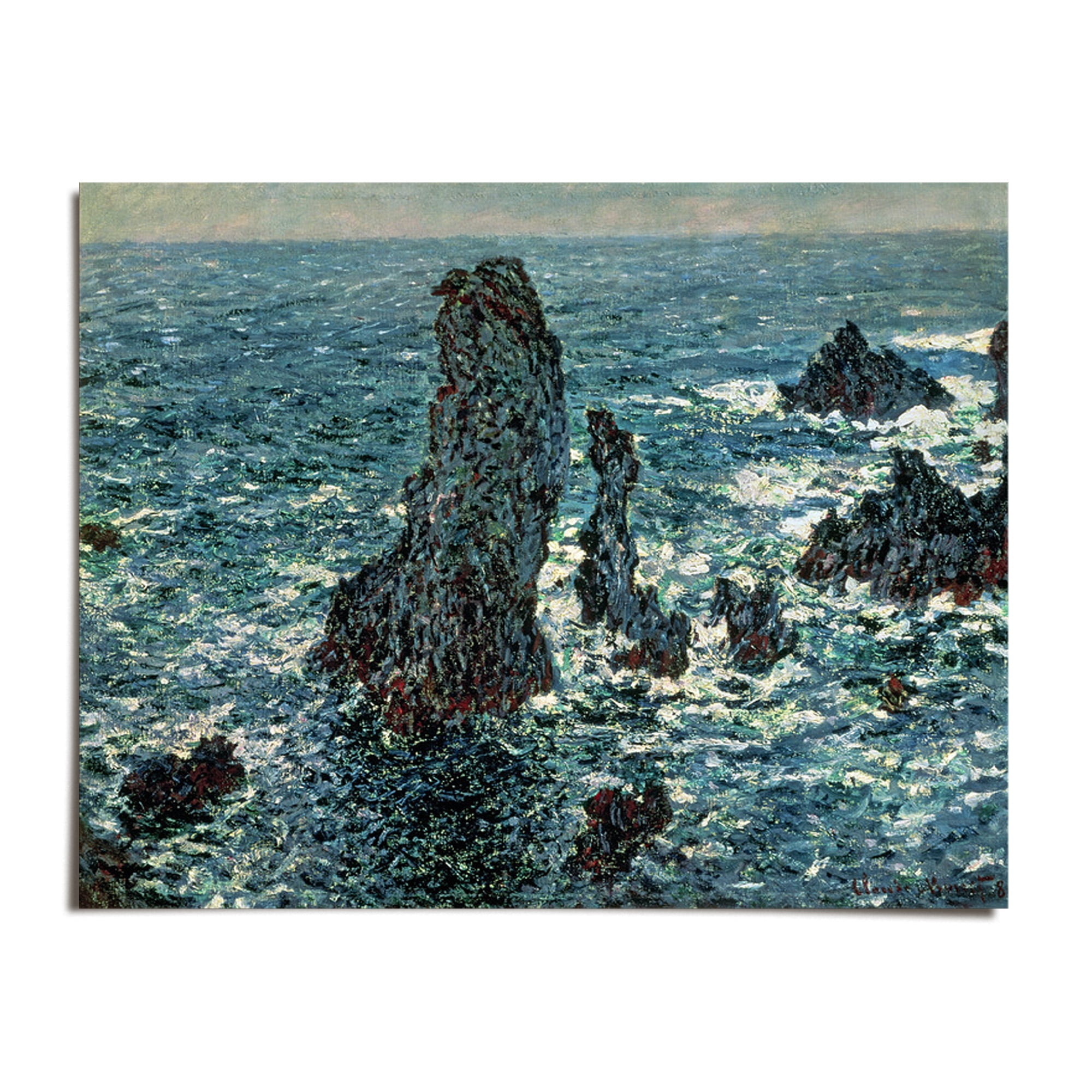 The Rocks at Belle Ile - Claude Monet - 8.5x11 - Wall Art Print ...