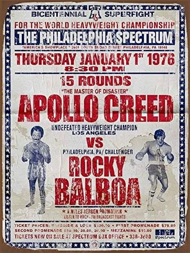 The Rocky Balboa Classic Boxing Moive Vintage Style Metal Advertising ...