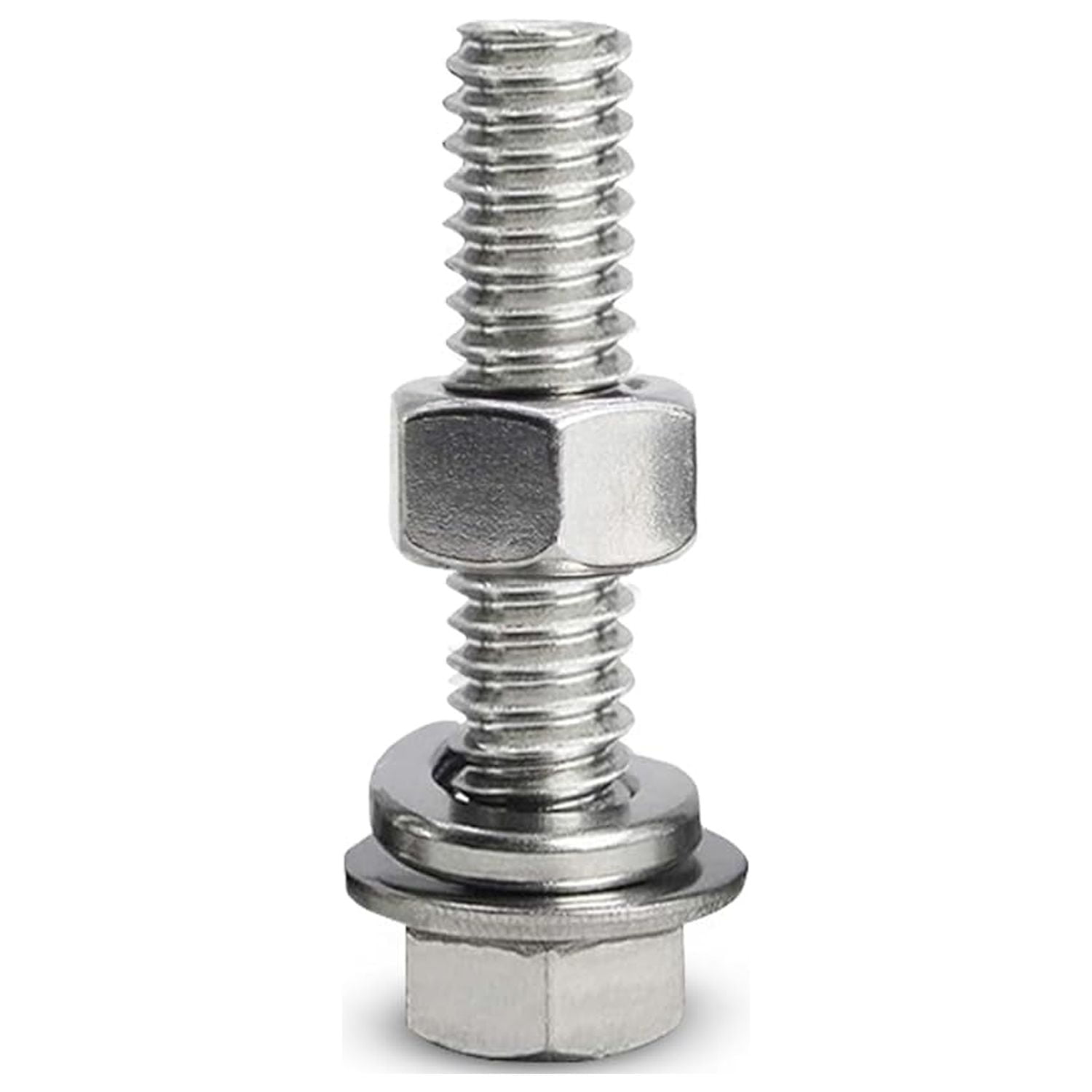 The Rocky Tools M6 1/4" Stainless Steel 304 Hex Head Bolts and Nuts kit ...